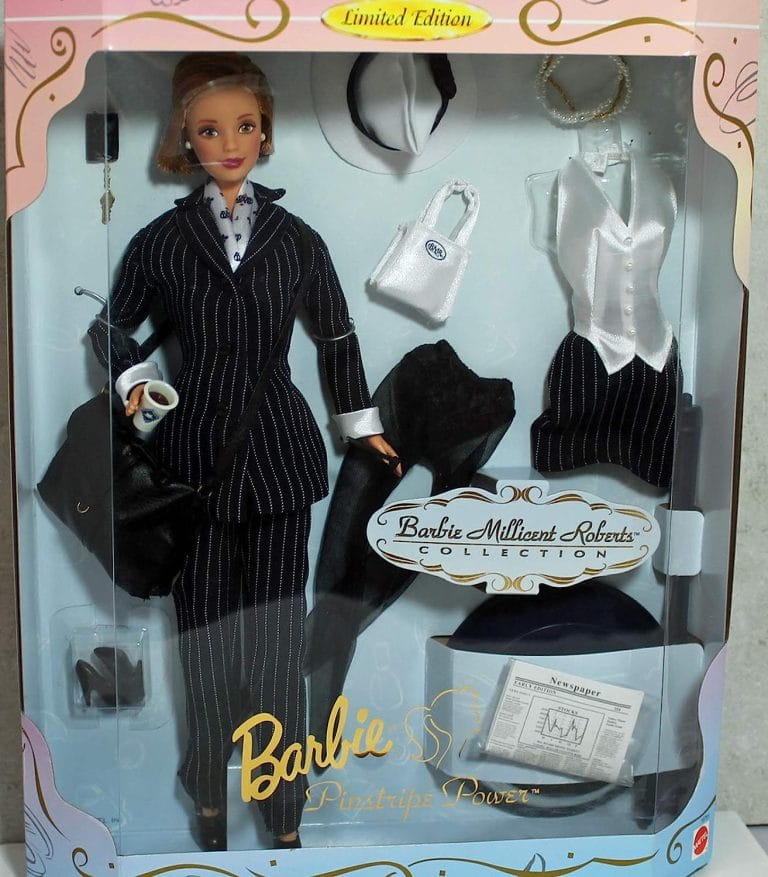 Barbie and JHD Miss Fox Wearing Barbie Pinstripe Ensemble – Doll Peddlar