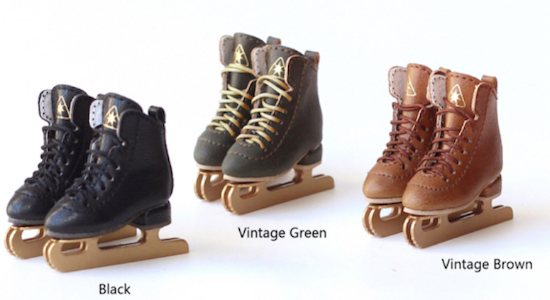Sk Ice Skates Vintage Brown Fits Lati Yellow Blythe Pullip 1 8 Doll