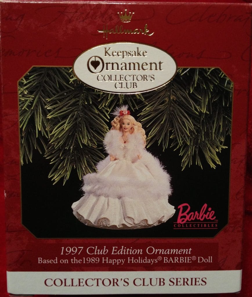 Hallmark Ornament Holiday Barbie Collector’s Club Edition 1997 – Doll ...