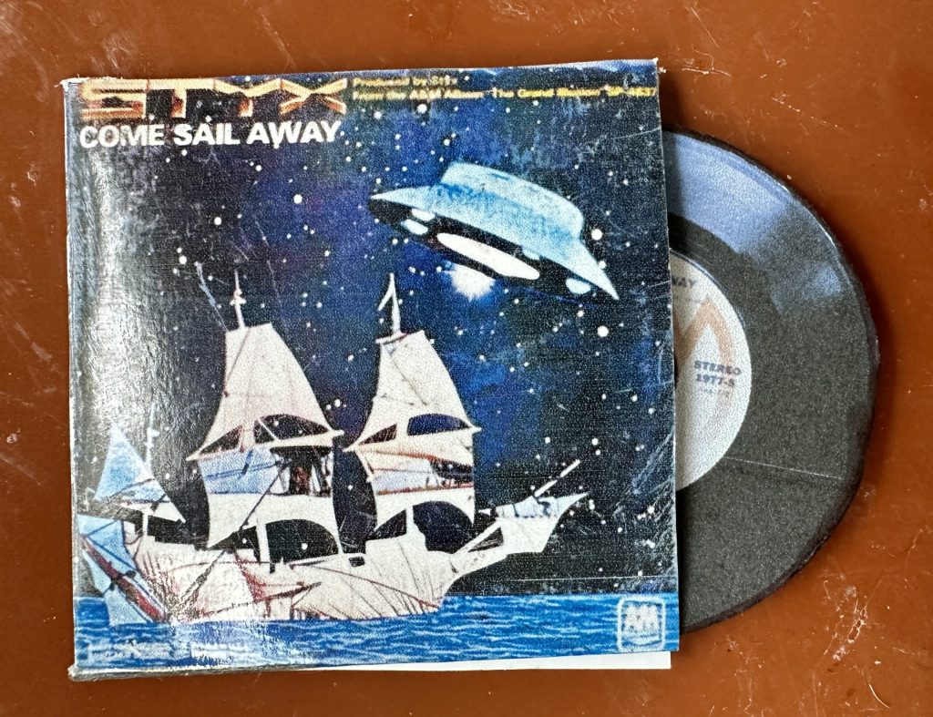 Miniature Come Sail Away By Styx Vinyl Album 1.5″ – Doll Peddlar
