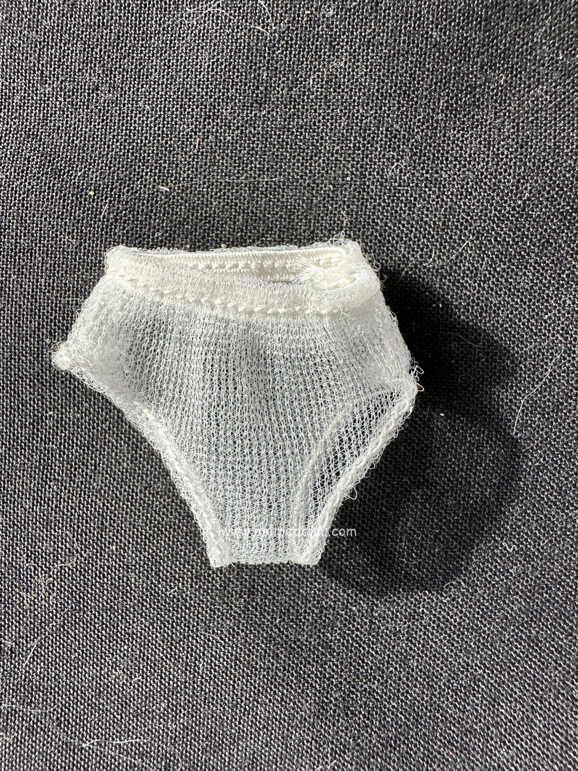 Tiny Sheer White Panties 2 5″ Waist Doll Peddlar