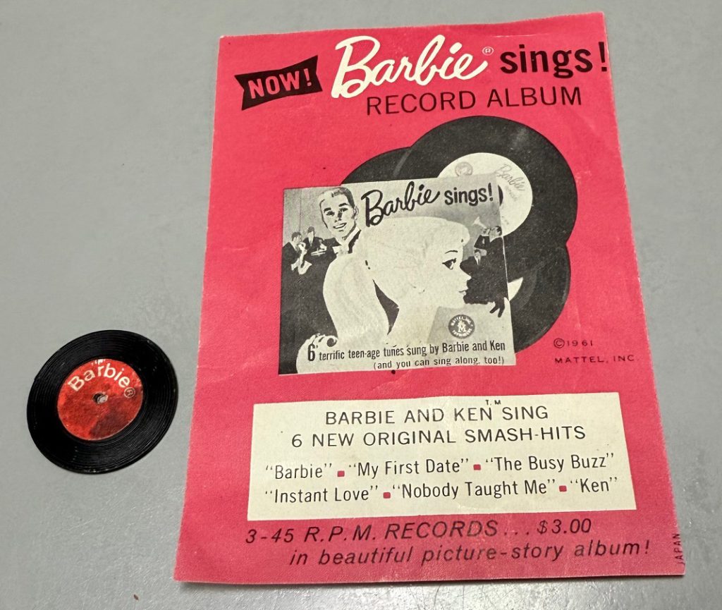 Vintage Barbie Sings! Record Album Paper & Record – Doll Peddlar