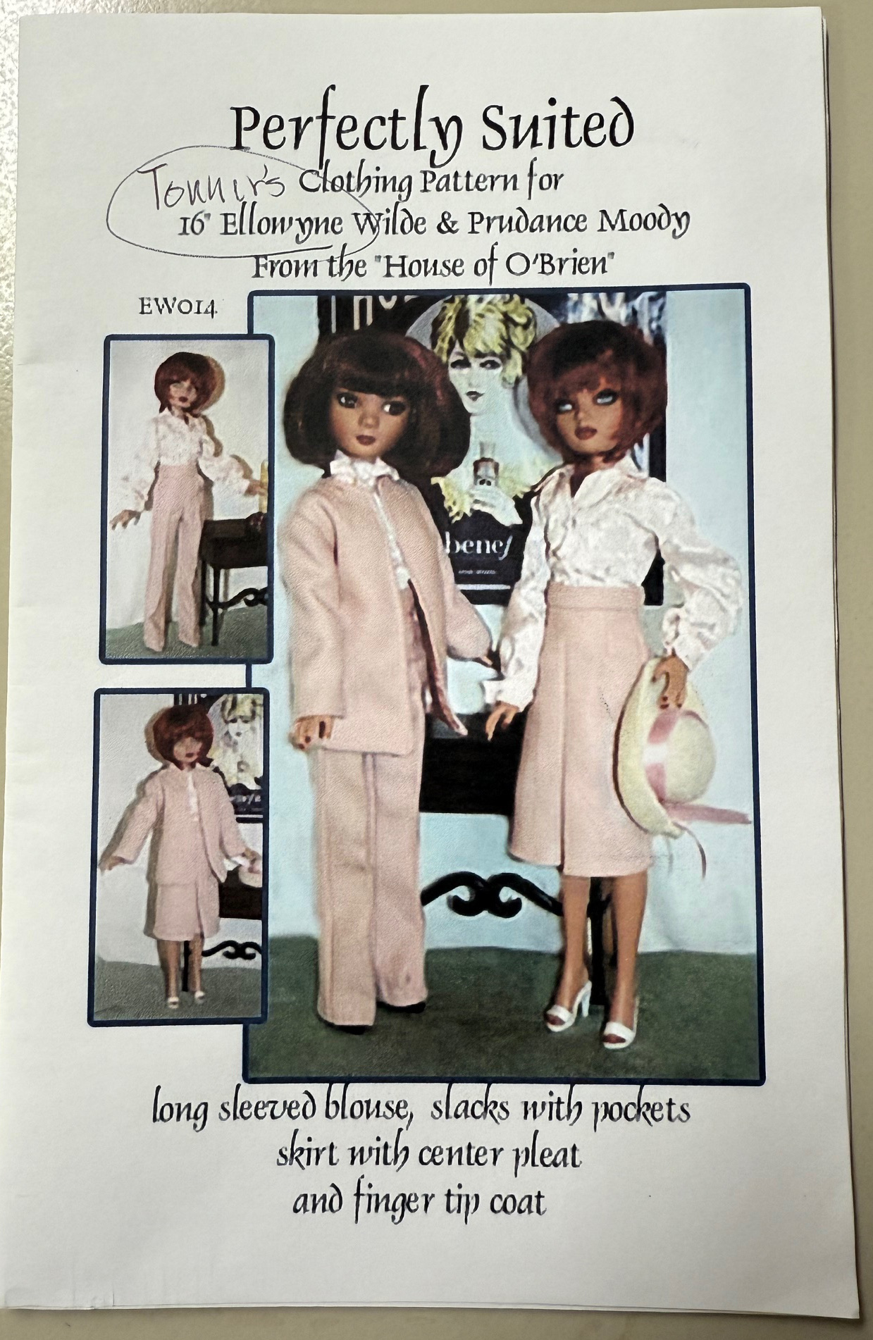 House of O’Brien Perfectly Suited Doll Pattern (For 16″ Ellowyne Wilde ...