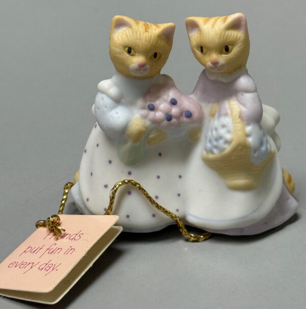 Hallmark Vintage 1987 Porcelain Miniature Cat Figurine “Friends Put Fun ...